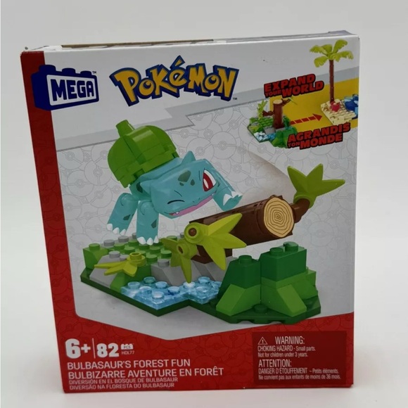 Mega | Toys | Mega Pokemon Bulbasaurs Forest Fun Build Set With 82 ...